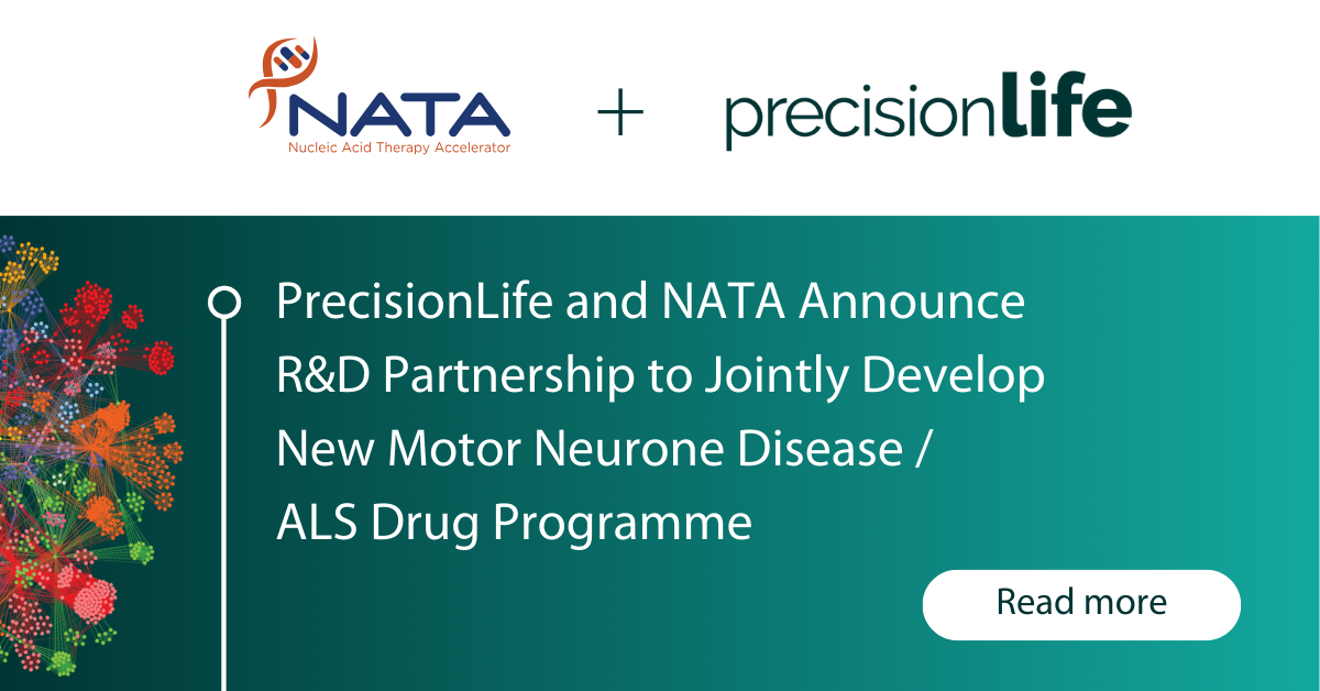 PrecisionLife and NATA Announce R&D Partnership to Jointly Develop New MND/ALS Drug Programme